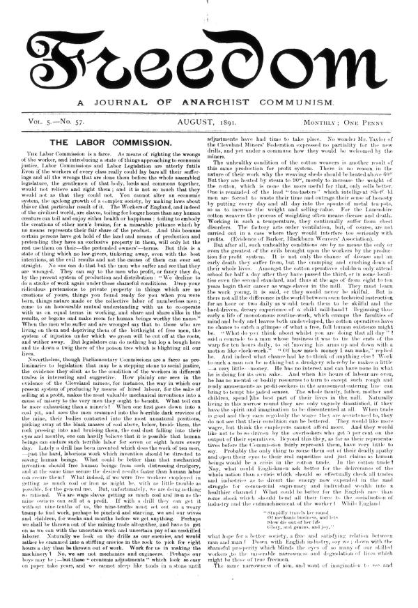 Freedom vol 5. no 57 (August 1891) | libcom.org